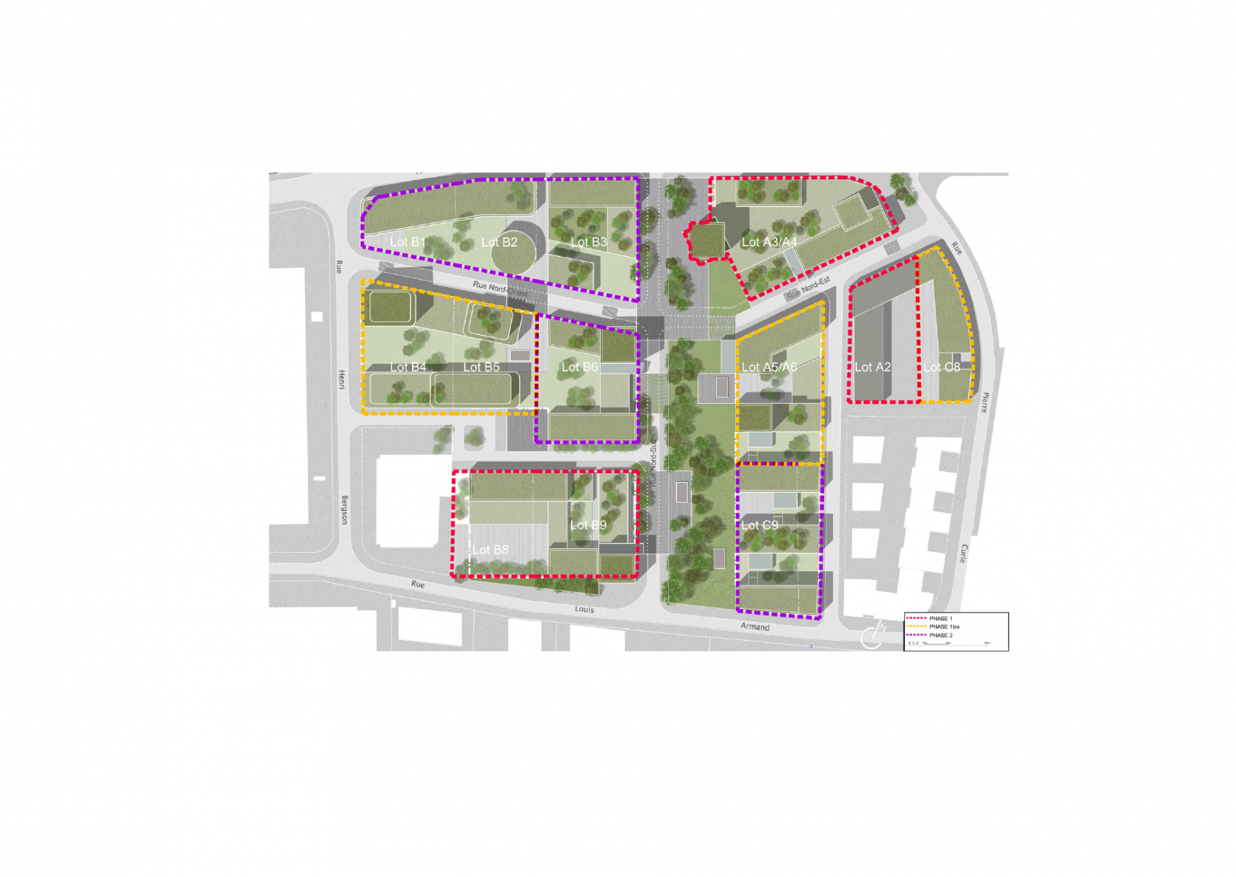 Master plan: Parc Affaires sector — Ateliers 2/3/4/
